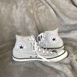 Converse | Shoes | Light Grey Converse Hightop | Poshmark